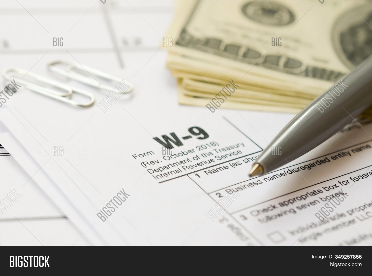 Irs Form W-9 Request Image & Photo (Free Trial) | Bigstock