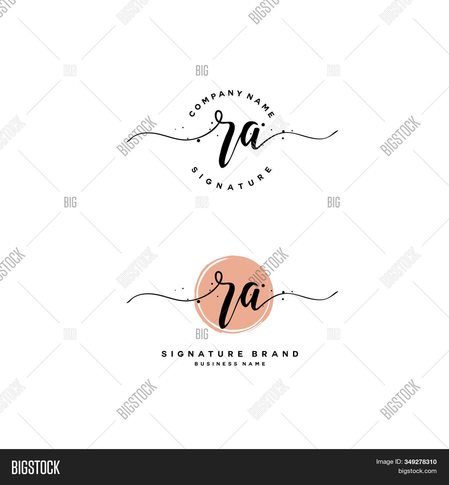 R Ra Initial Letter Vector & Photo (Free Trial) | Bigstock