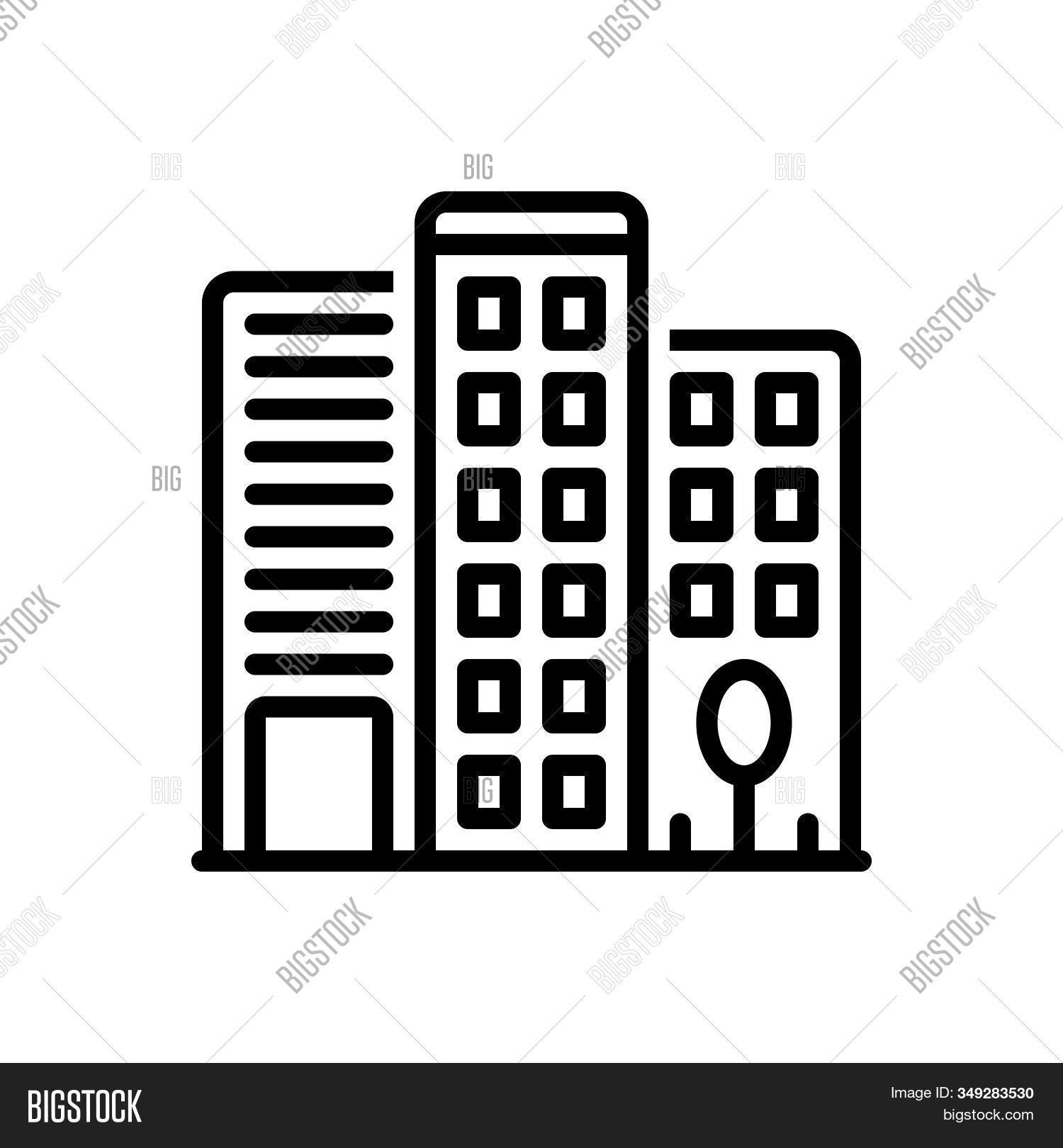 Black Line Icon Vector & Photo (Free Trial) | Bigstock