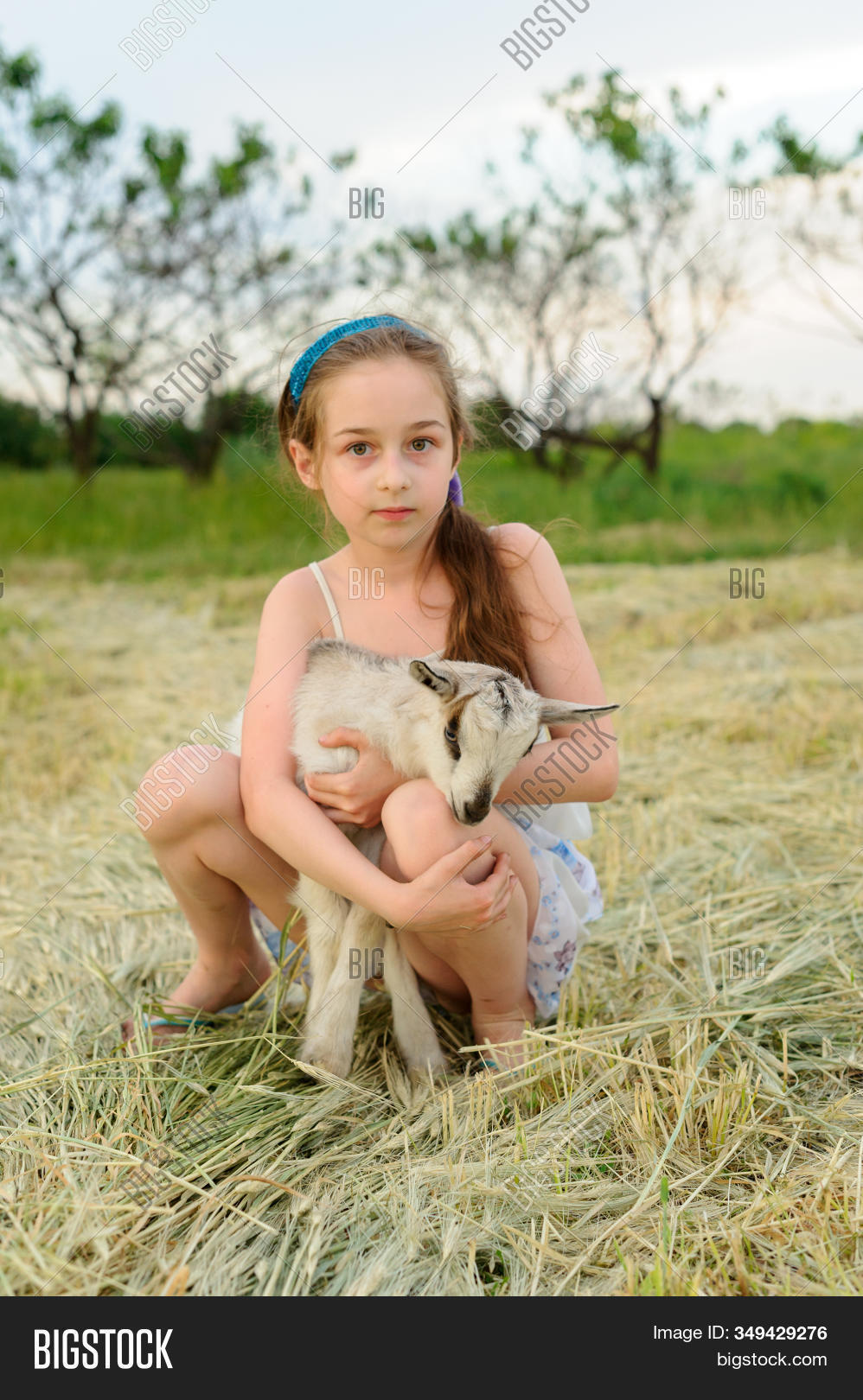 Girl Baby Goat On Farm Image & Photo (Free Trial) | Bigstock
