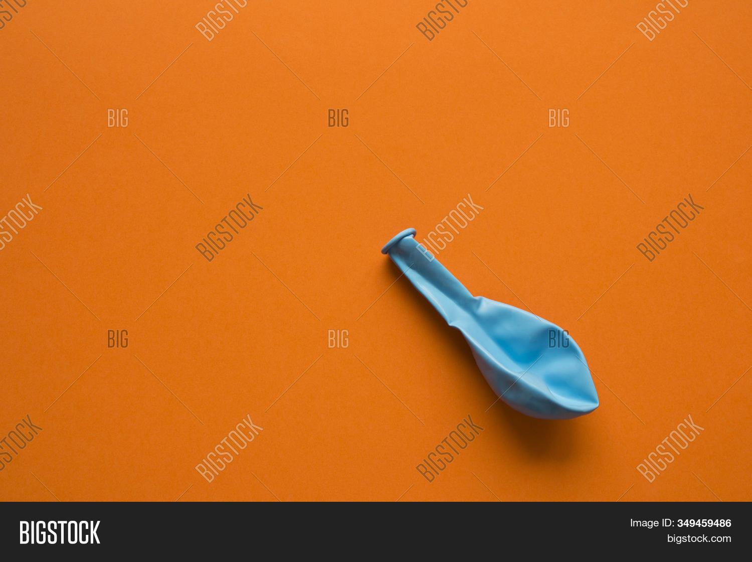 Deflated Blue Balloon Image & Photo (Free Trial) | Bigstock