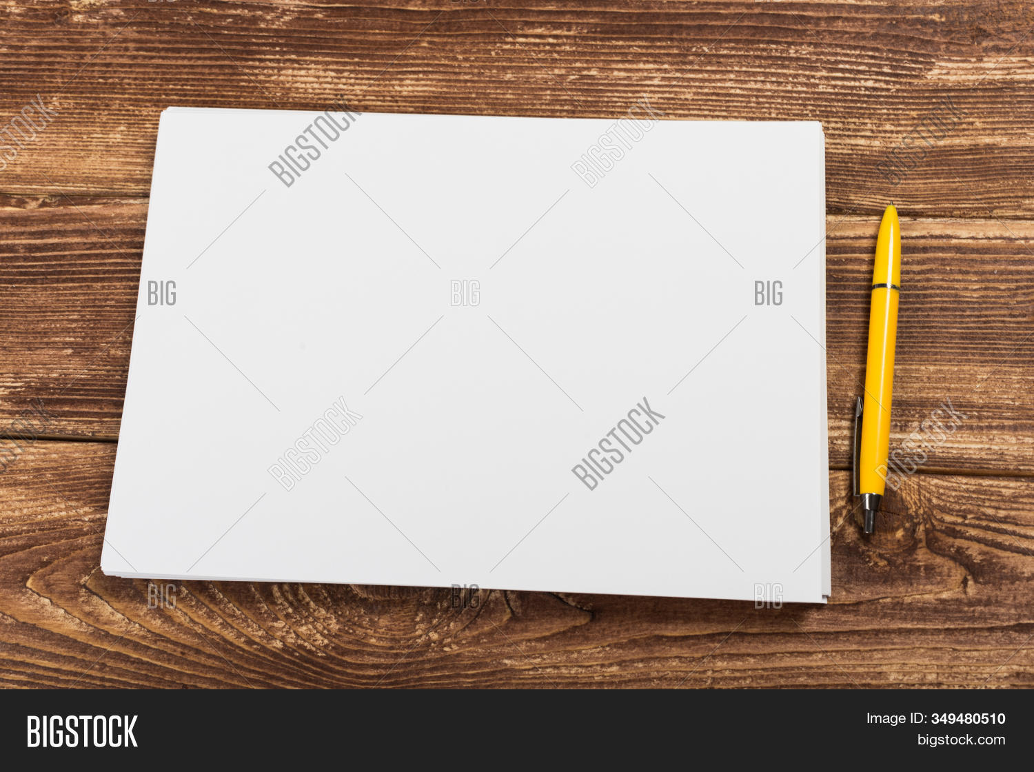 A4 White Paper Pen On Image & Photo (Free Trial) | Bigstock