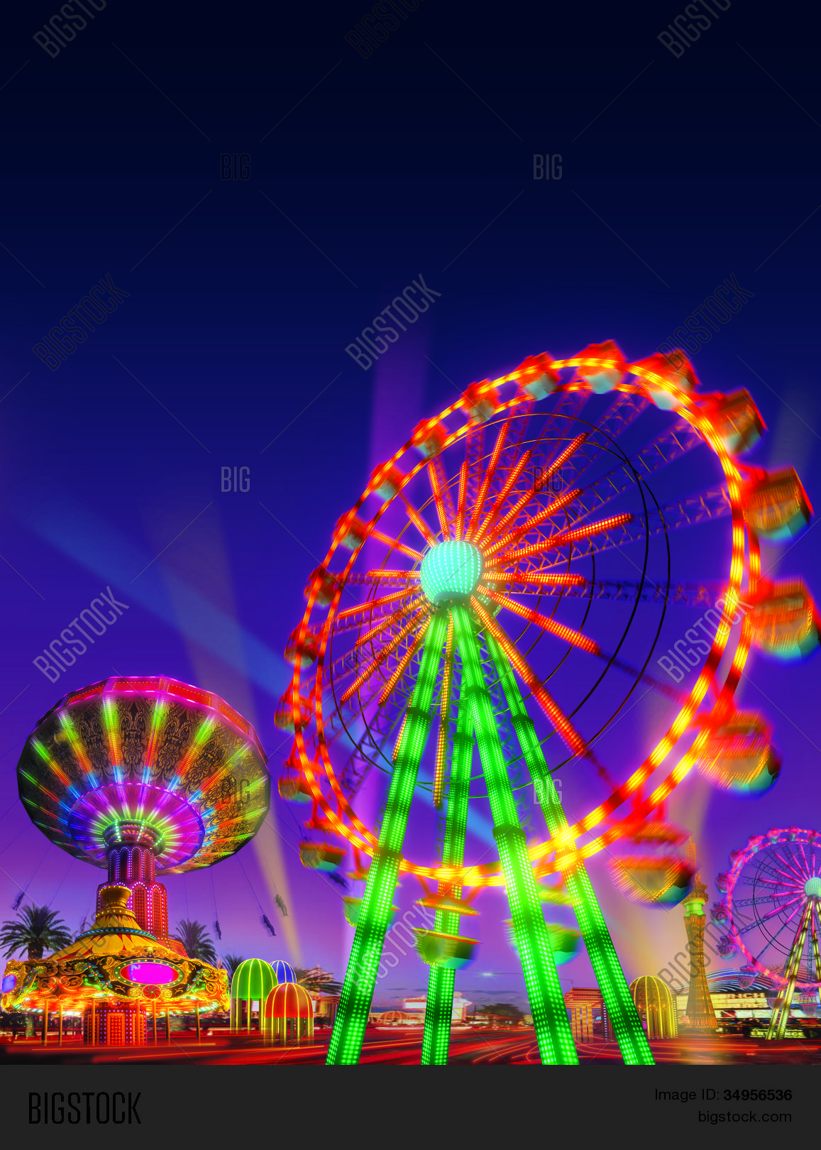 Theme Park Motor Rides Image & Photo (Free Trial) | Bigstock