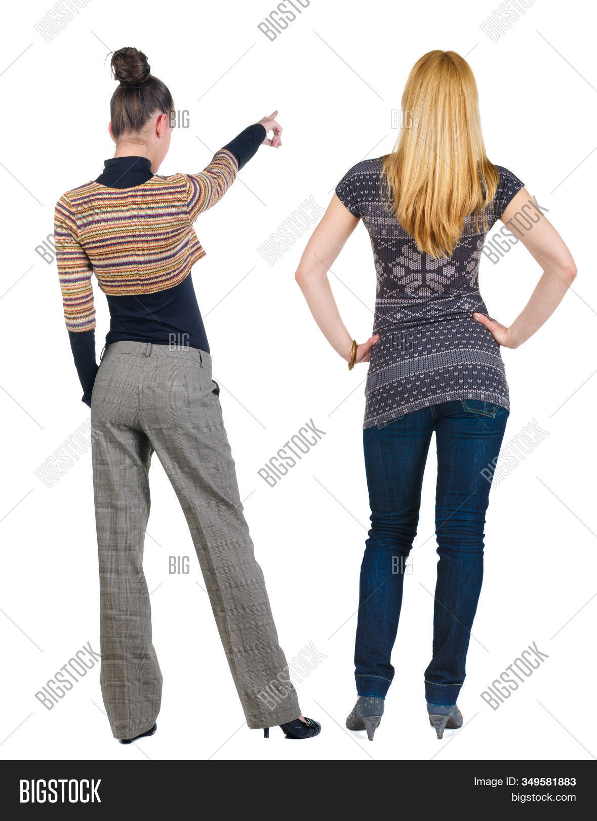 Back View Two Pointing Image & Photo (Free Trial) | Bigstock