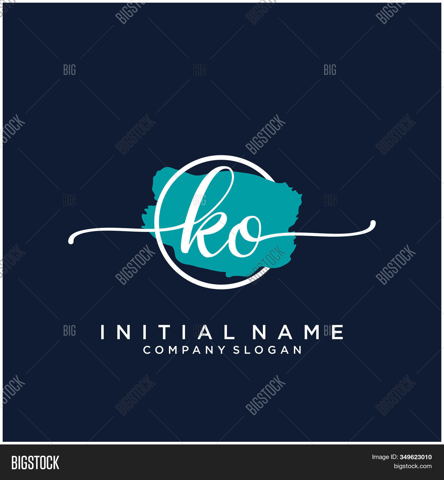 Ko Initial Vector & Photo (Free Trial) | Bigstock