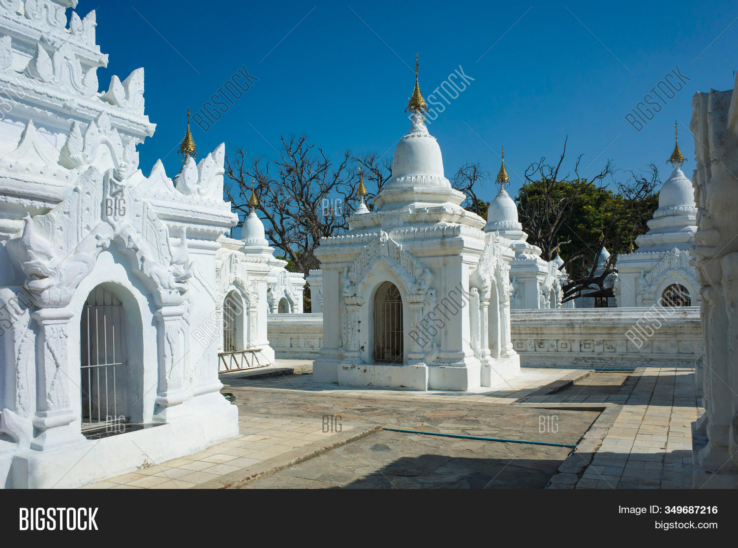 White Stupas Kuthodaw Image & Photo (Free Trial) | Bigstock