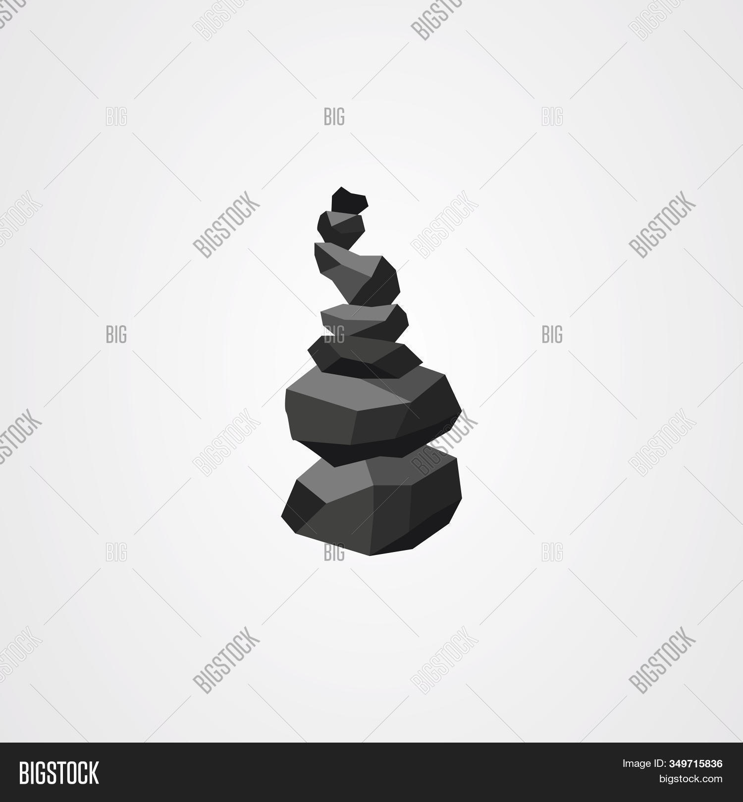 Rock Balancing Vector Vector & Photo (Free Trial) | Bigstock