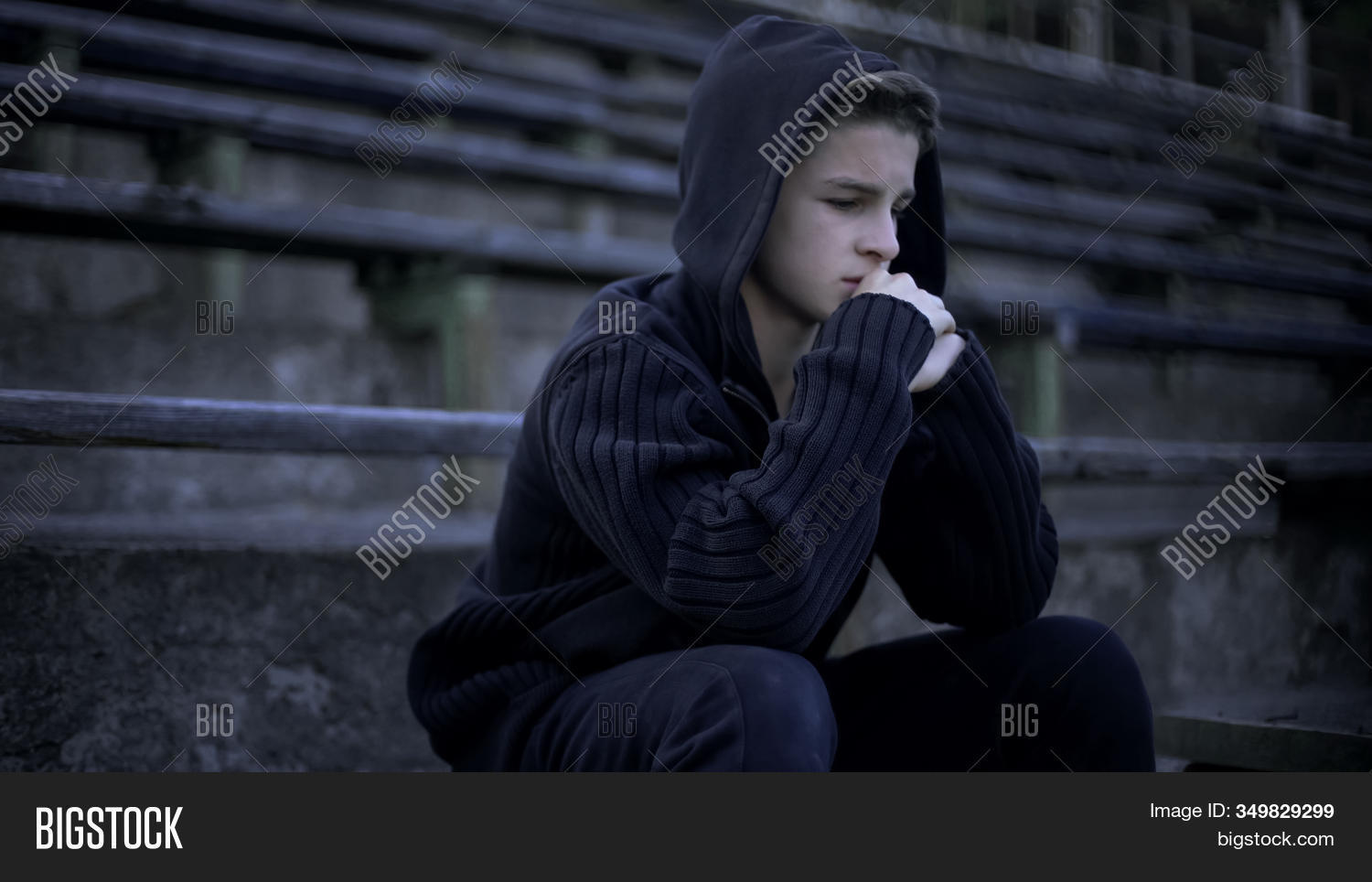 Upset Boy Sitting On Image & Photo (Free Trial) | Bigstock