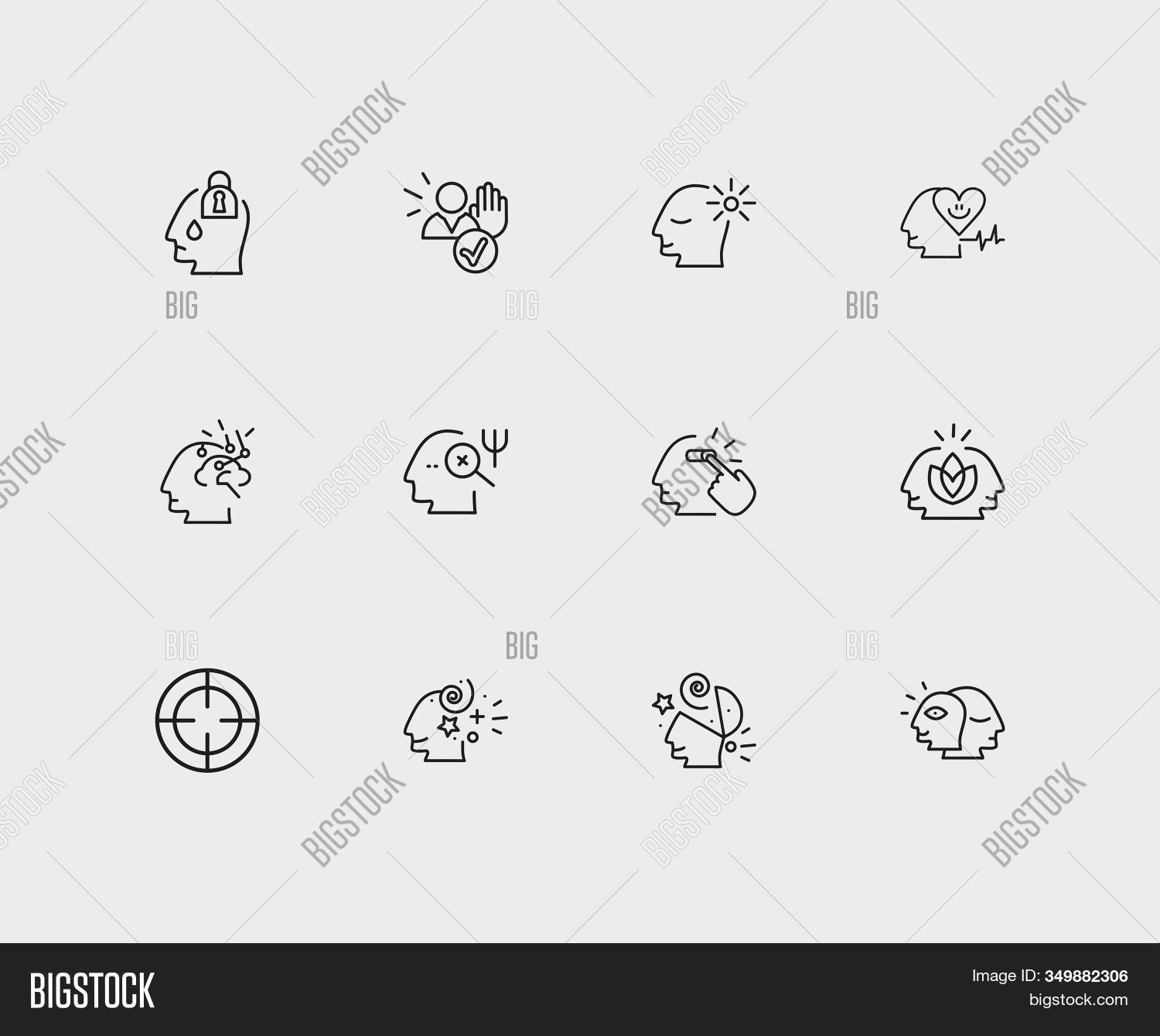 Psychology Icons Set. Image & Photo (Free Trial) | Bigstock