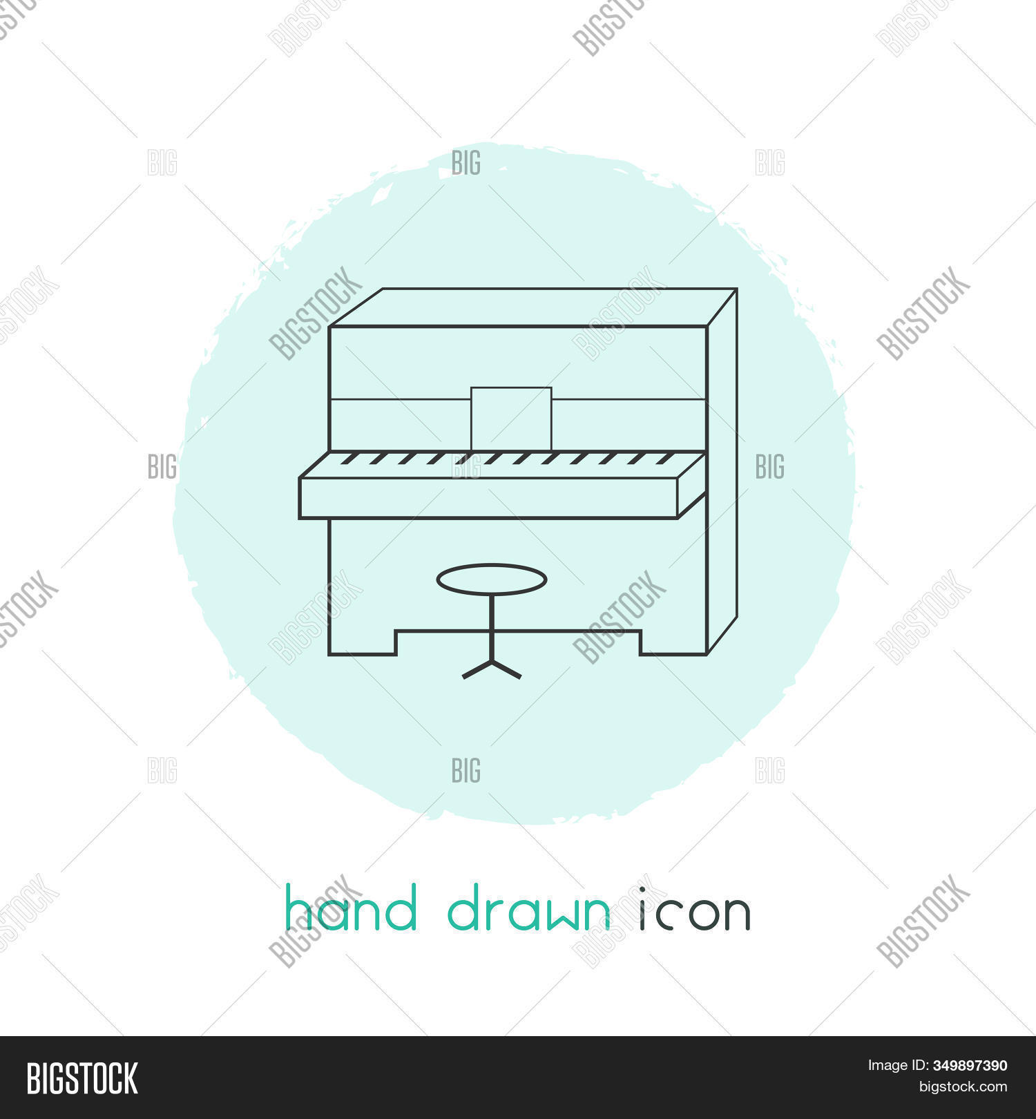 Piano Icon Line Image & Photo (Free Trial) | Bigstock
