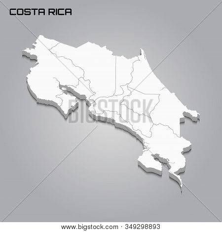 Costa Rica 3d Map Vector & Photo (Free Trial) | Bigstock