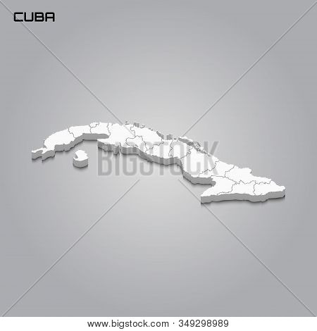 Cuba 3d Map Borders Vector & Photo (Free Trial) | Bigstock