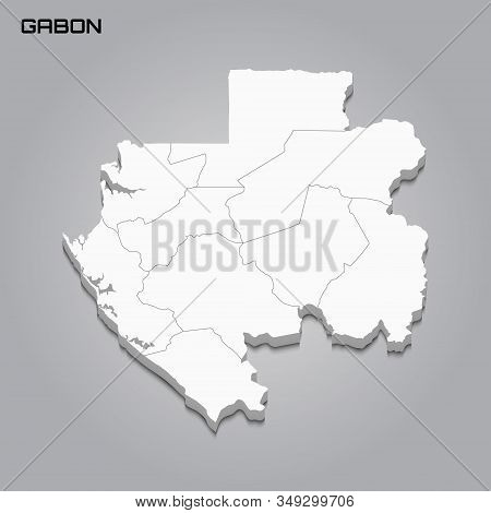 Gabon 3d Map Borders Vector & Photo (Free Trial) | Bigstock
