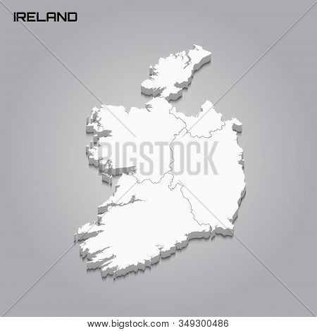 Ireland 3d Map Vector & Photo (Free Trial) | Bigstock