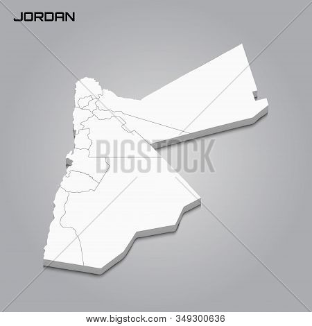 Jordan 3d Map Borders Vector & Photo (Free Trial) | Bigstock