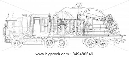 Coiled Tubing Unit Vector & Photo (Free Trial) | Bigstock