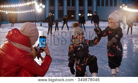 Two Little Kids On Ice Image & Photo (Free Trial) | Bigstock