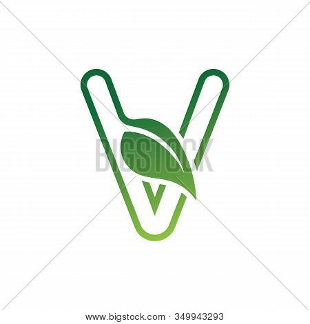 V Letter Leaf Logo Vector & Photo (Free Trial) | Bigstock