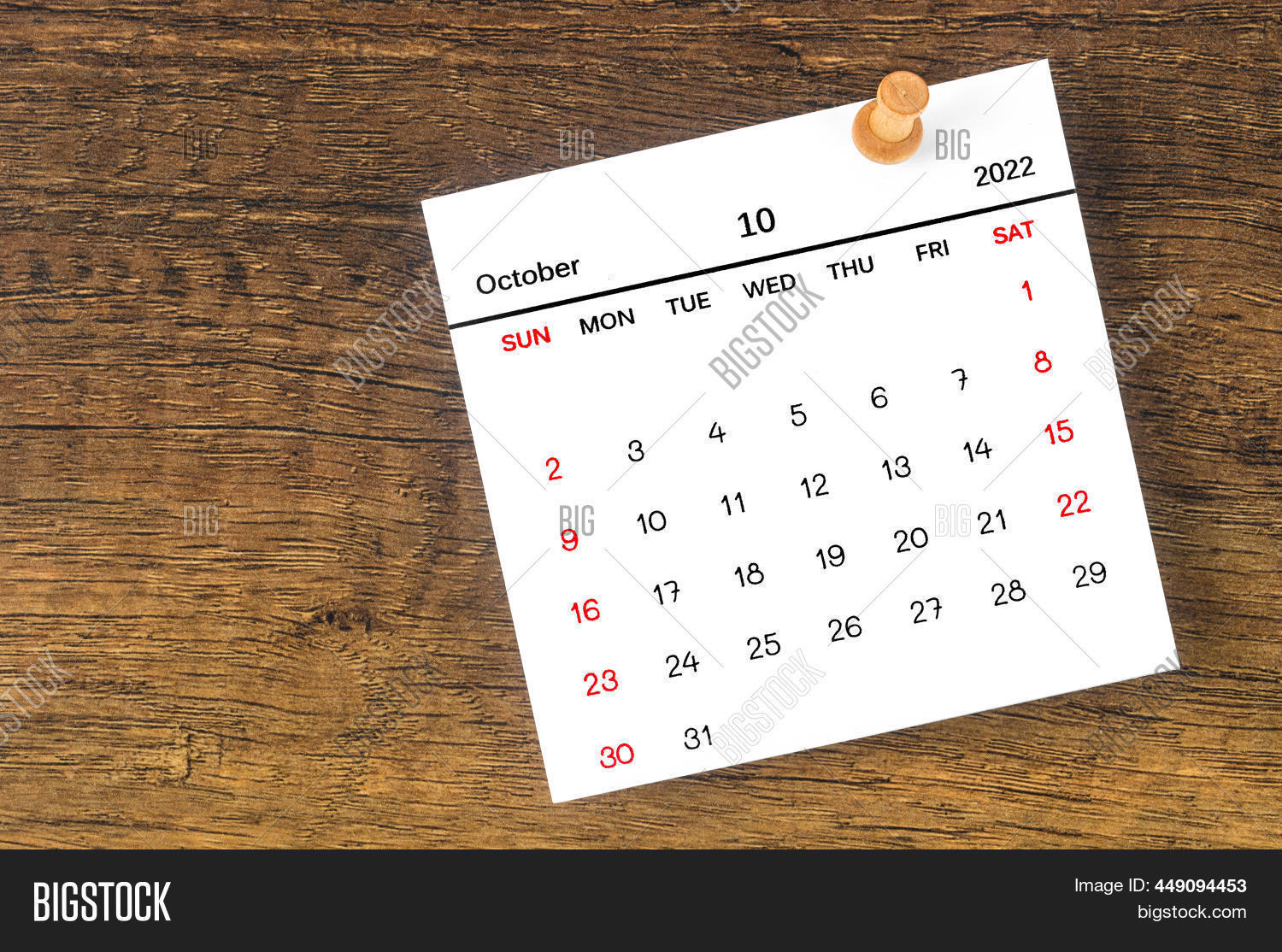 October 2022 Calencar Image & Photo (Free Trial) | Bigstock