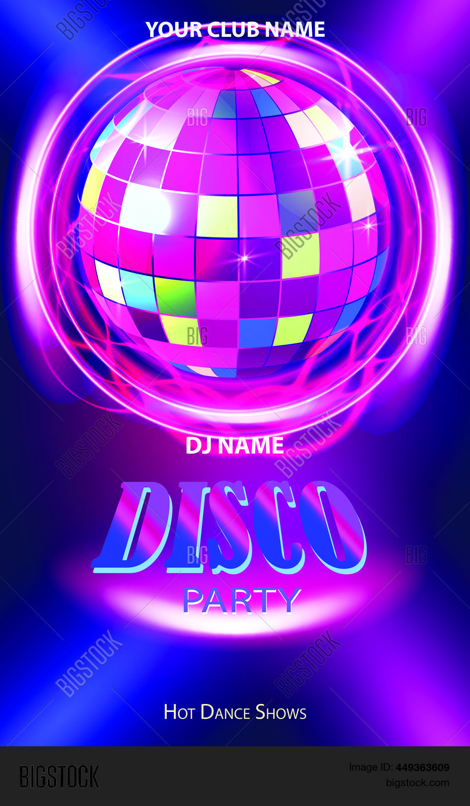 Disco Party Vector Vector & Photo (Free Trial) | Bigstock