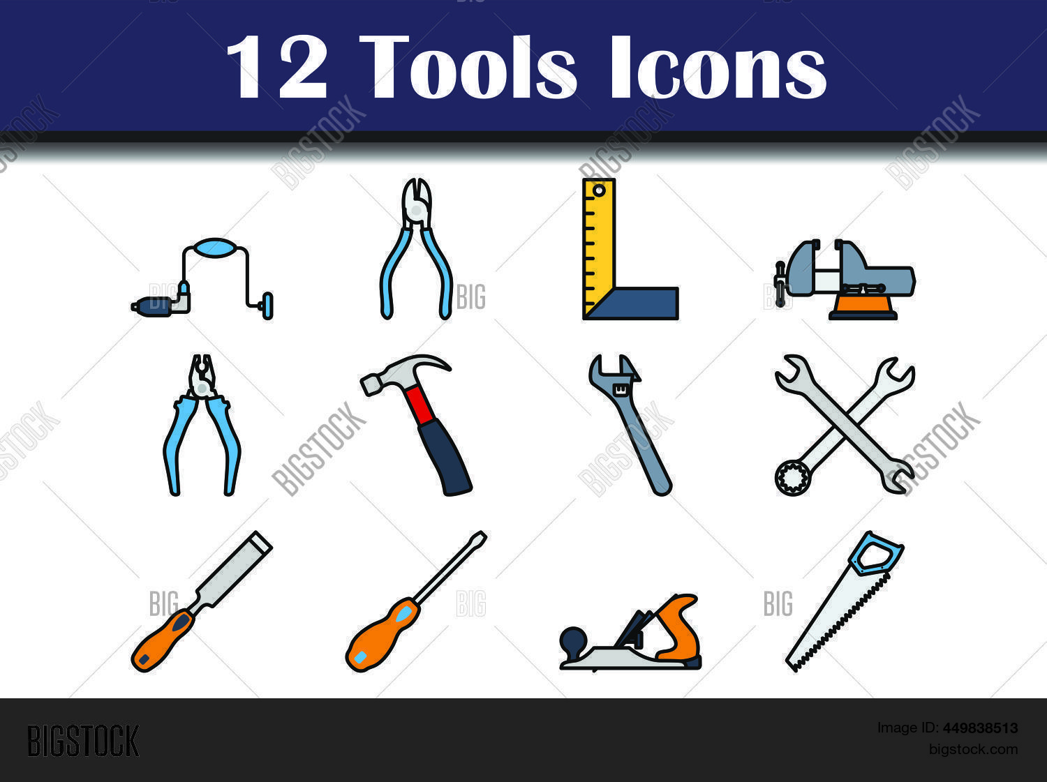 Tools Icon Set. Vector & Photo (Free Trial) | Bigstock