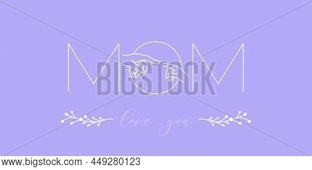 Mom Lettering Design Vector & Photo (Free Trial) | Bigstock