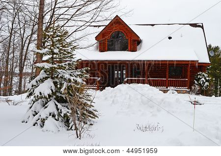 Log Cabin On Heavy Image & Photo (Free Trial) | Bigstock