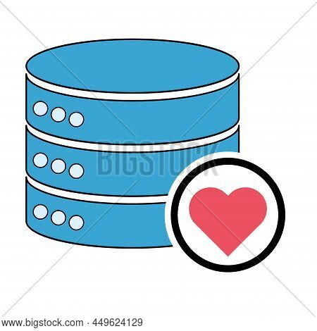 Database Storage Icon, Internet Network Server Cloud Data Symbol ...