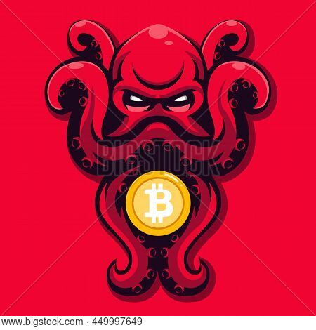 Kraken Crypto Mascot Vector & Photo (Free Trial) | Bigstock