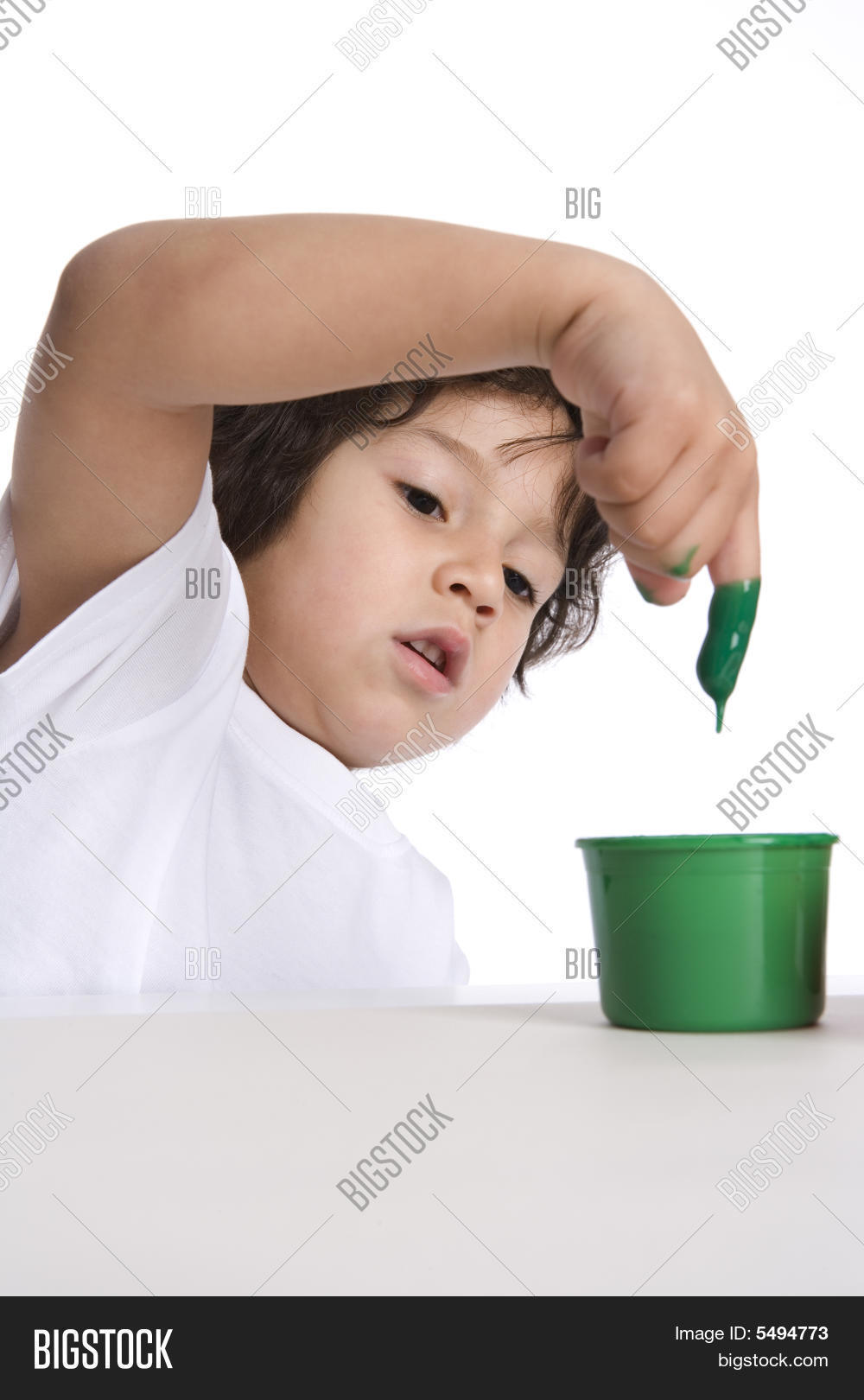 Little Boy Dipping His Image & Photo (Free Trial) | Bigstock
