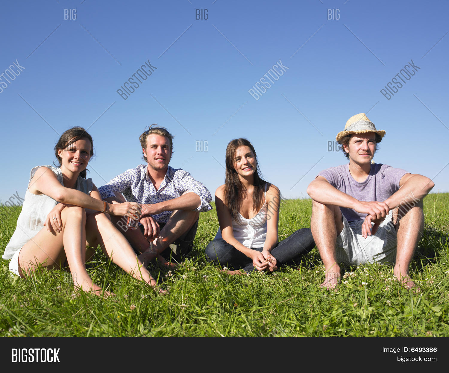 Four People Sitting On Image & Photo (Free Trial) | Bigstock