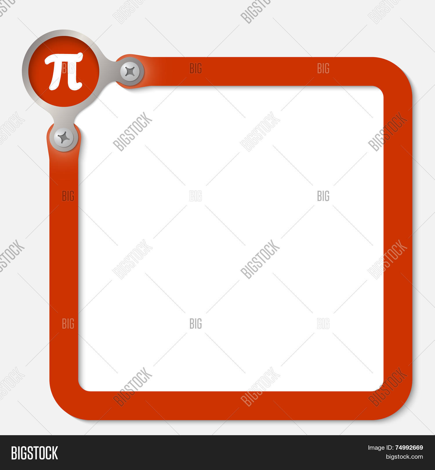 Red Frame Any Text Pi Vector & Photo (Free Trial) | Bigstock