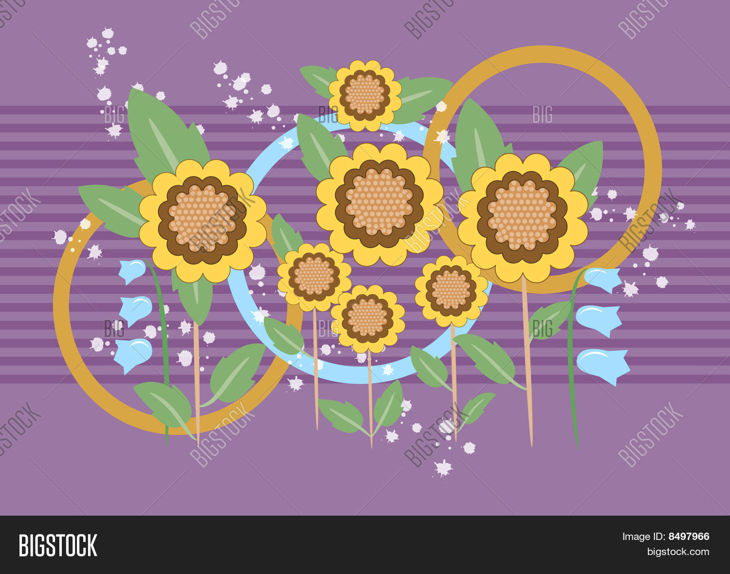 Sunflower Purple Vector & Photo (Free Trial) | Bigstock