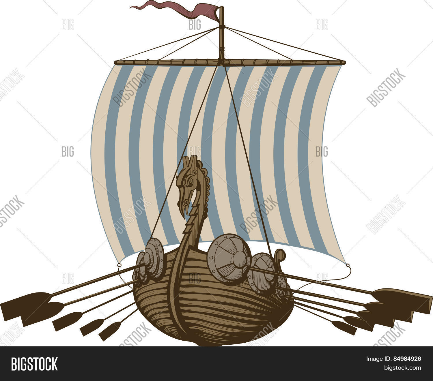 Battle Viking Ship Vector & Photo (Free Trial) | Bigstock
