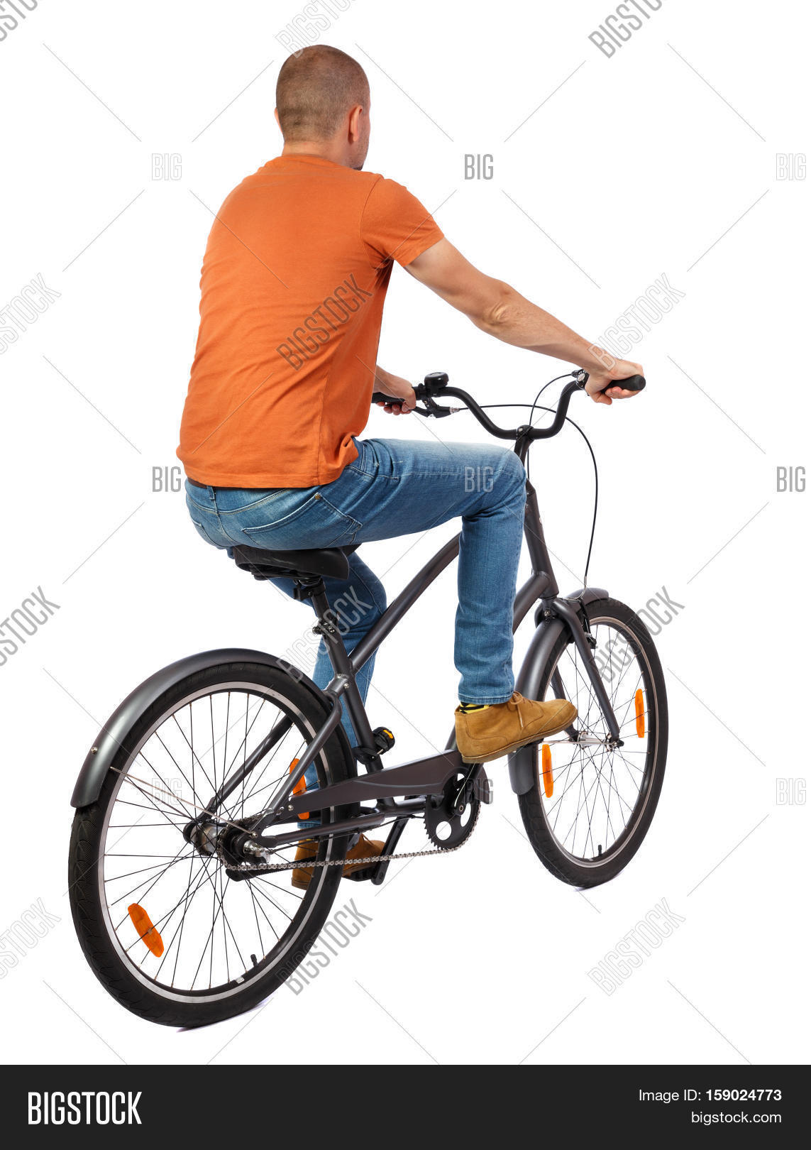 Back View Man Bicycle Image & Photo (Free Trial) | Bigstock