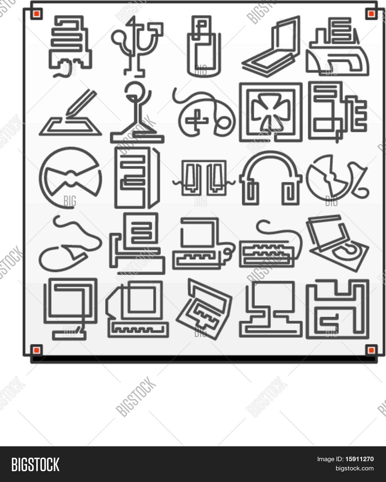 Set 25 Vector Icons Vector & Photo (Free Trial) | Bigstock