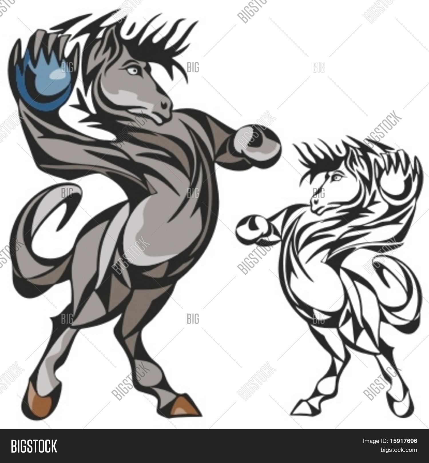 Horse Mascot Sport Vector & Photo (Free Trial) | Bigstock
