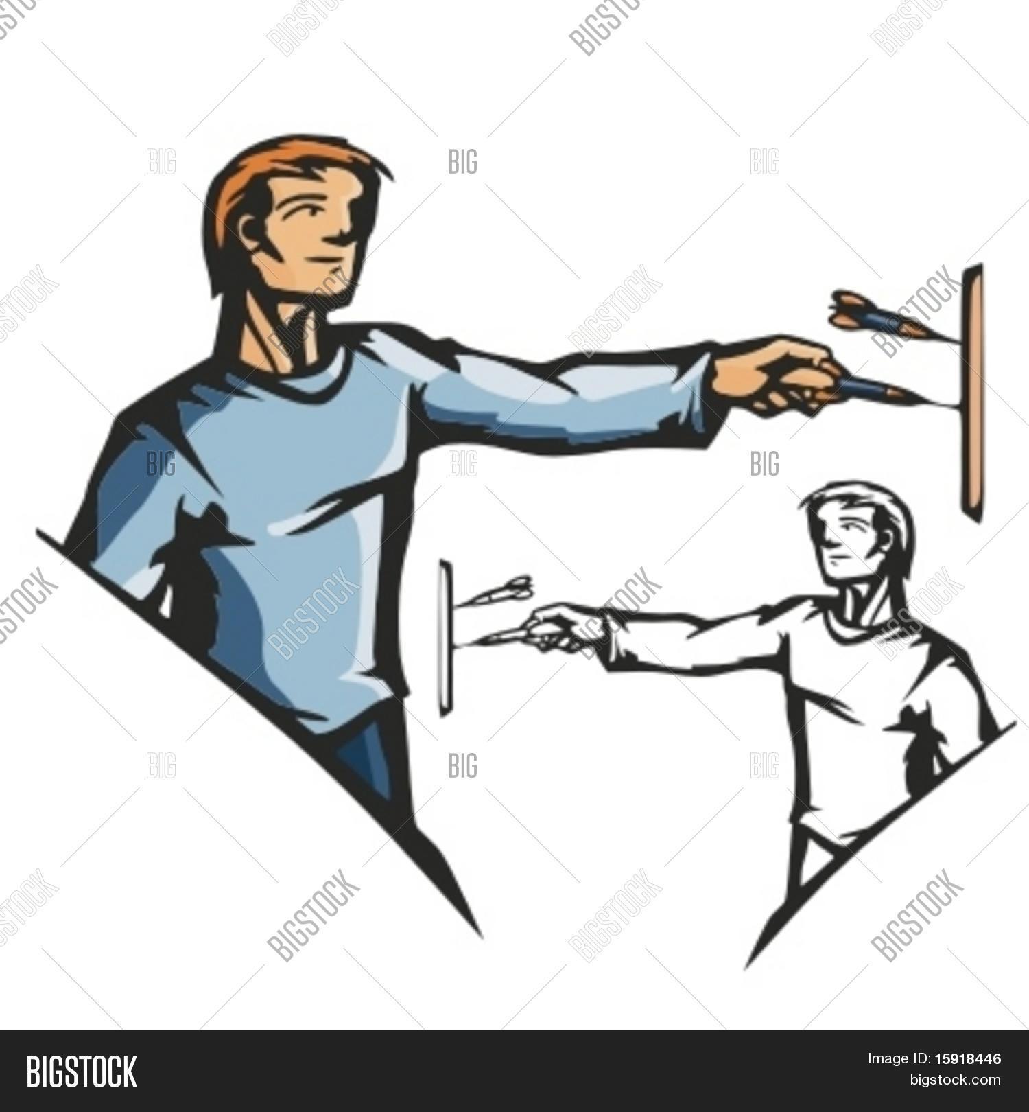 Dart Player. Vector Vector & Photo (Free Trial) | Bigstock