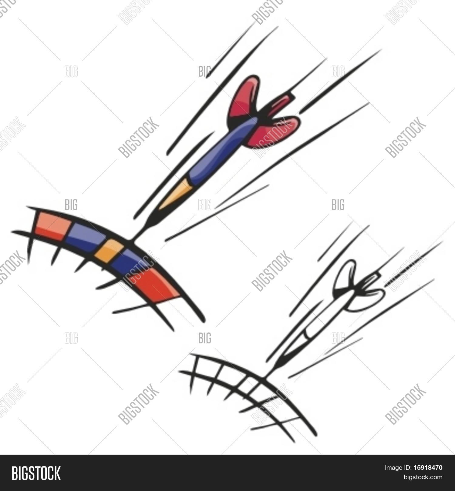 Dart Flying Toward Vector & Photo (Free Trial) | Bigstock