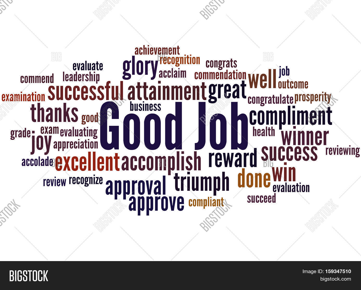 Good Job, Word Cloud Image & Photo (Free Trial) | Bigstock