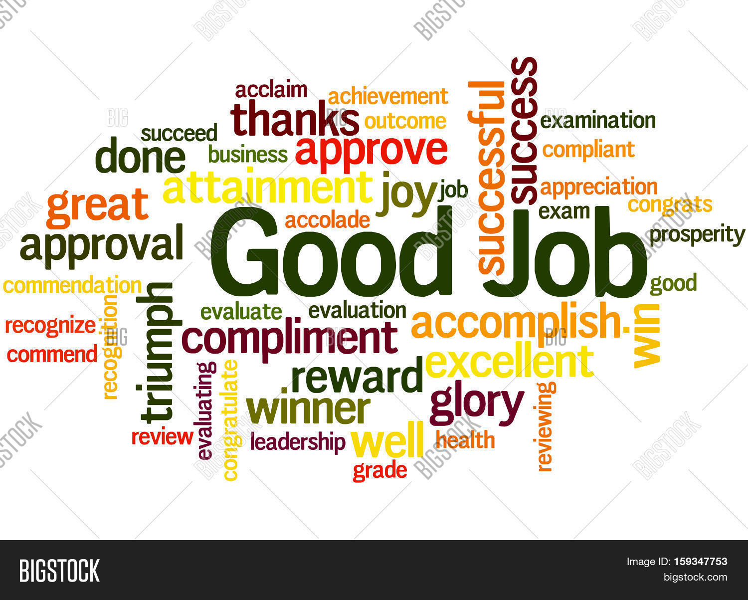 Good Job, Word Cloud Image & Photo (Free Trial) | Bigstock