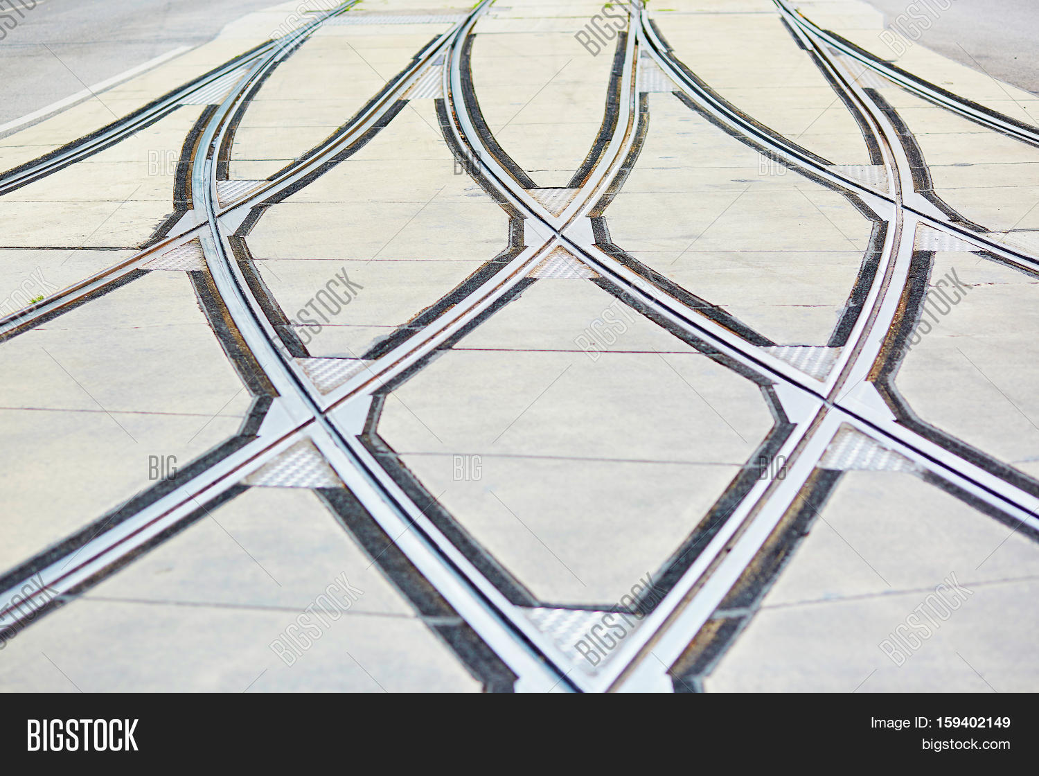 Closeup Tram Rails Image & Photo (Free Trial) | Bigstock