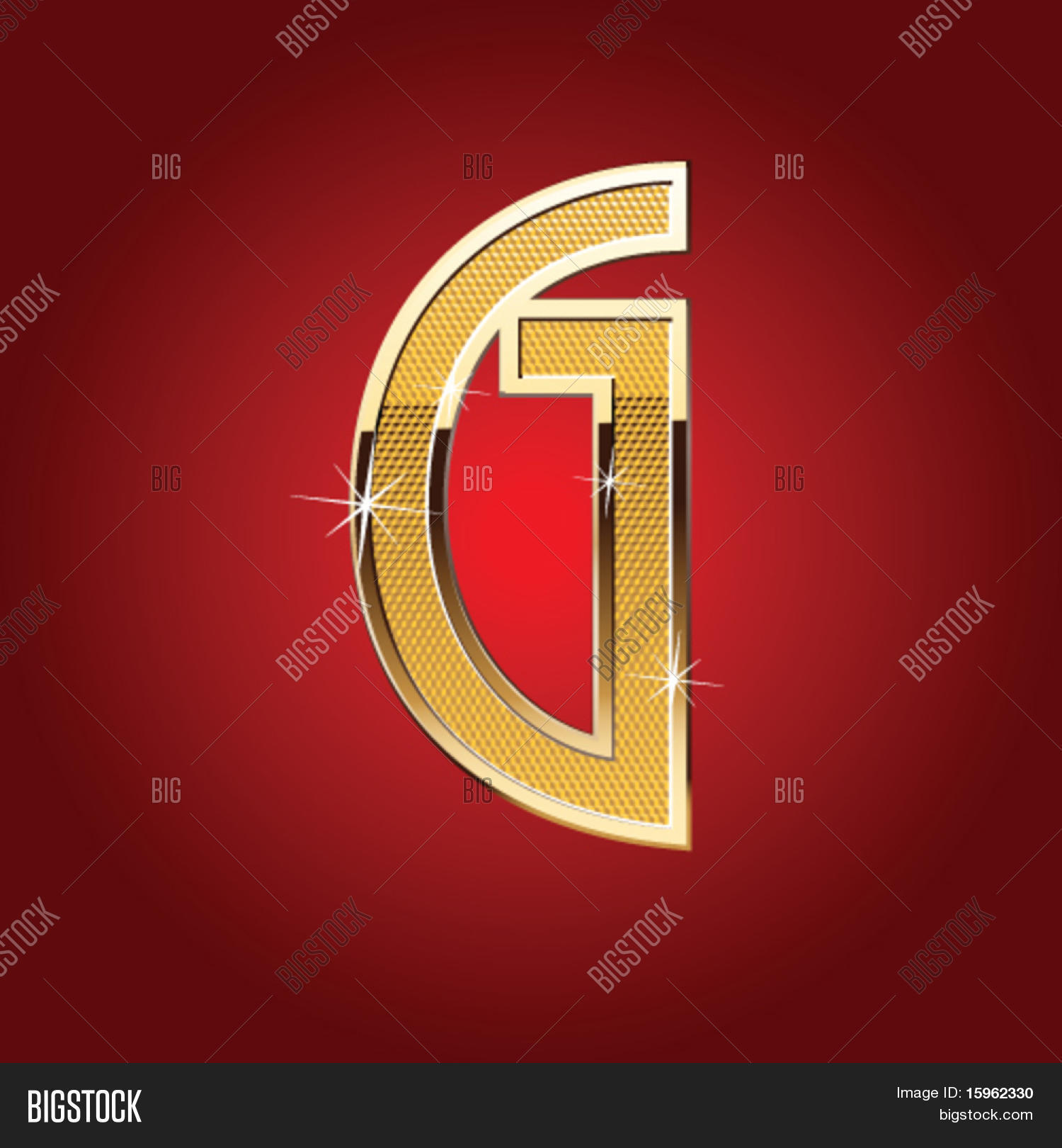 Golden Font Letter G Vector & Photo (Free Trial) | Bigstock