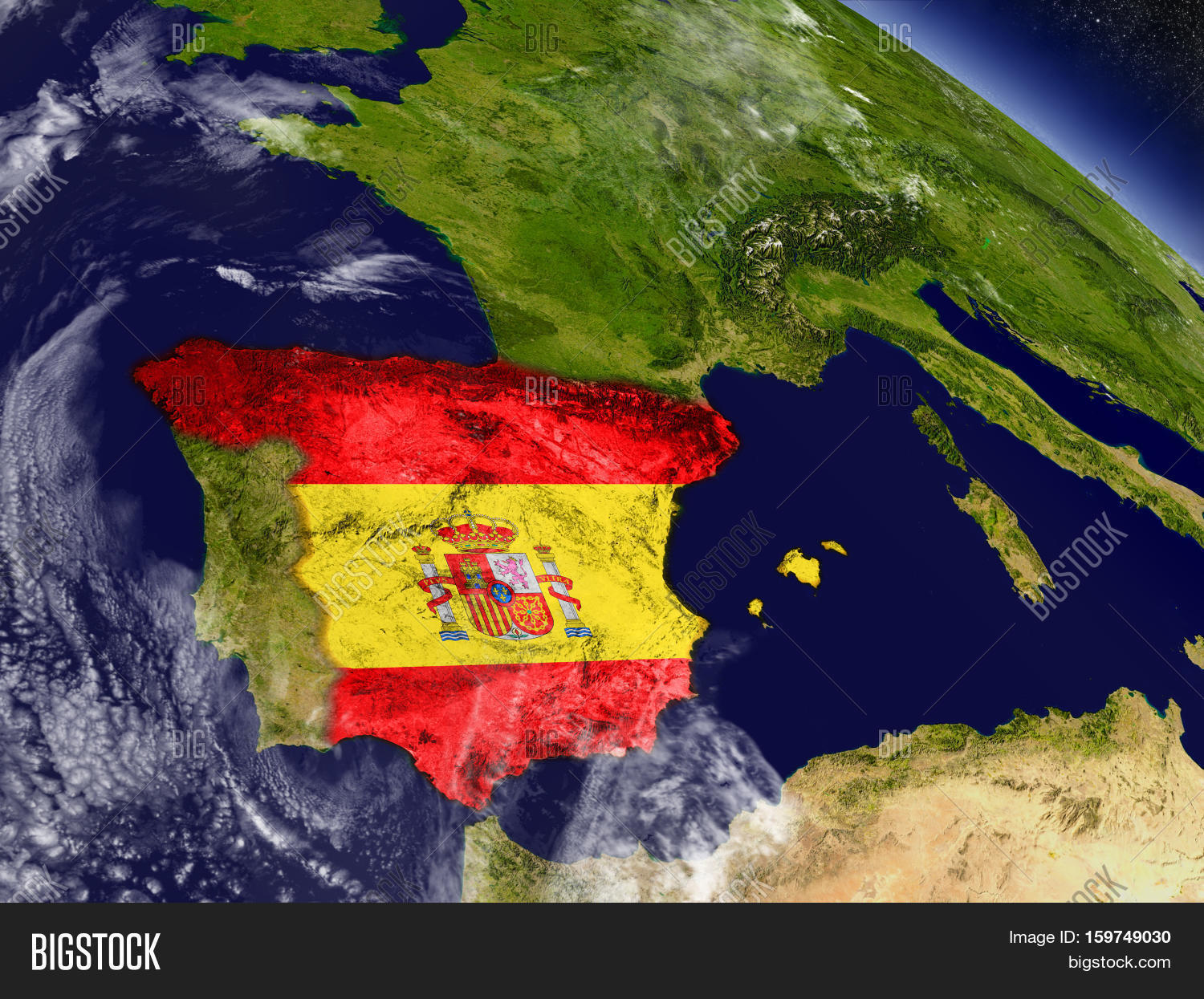 Spain Embedded Flag On Image & Photo (Free Trial) | Bigstock