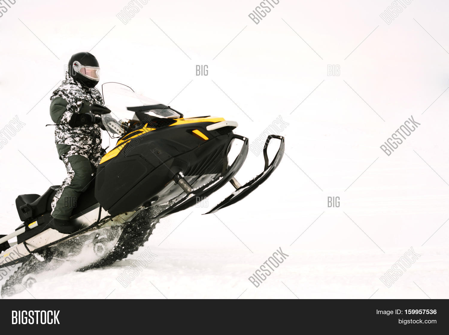 Man On Snowmobile. Image & Photo (Free Trial) | Bigstock