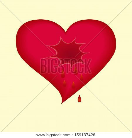 Broken Heart Crying Vector & Photo (Free Trial) | Bigstock