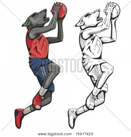 Wolf Basketball Vector & Photo (Free Trial) | Bigstock