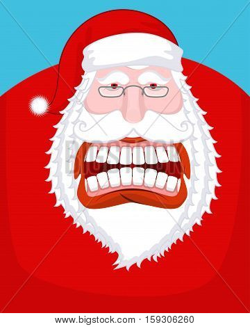 Santa Claus Wild Grin Vector & Photo (Free Trial) | Bigstock