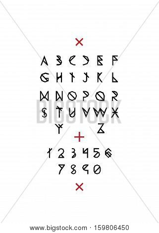 Black Line Letters On Vector & Photo (Free Trial) | Bigstock