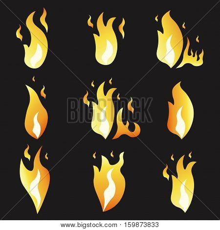 Set Animation Fire Vector & Photo (Free Trial) | Bigstock